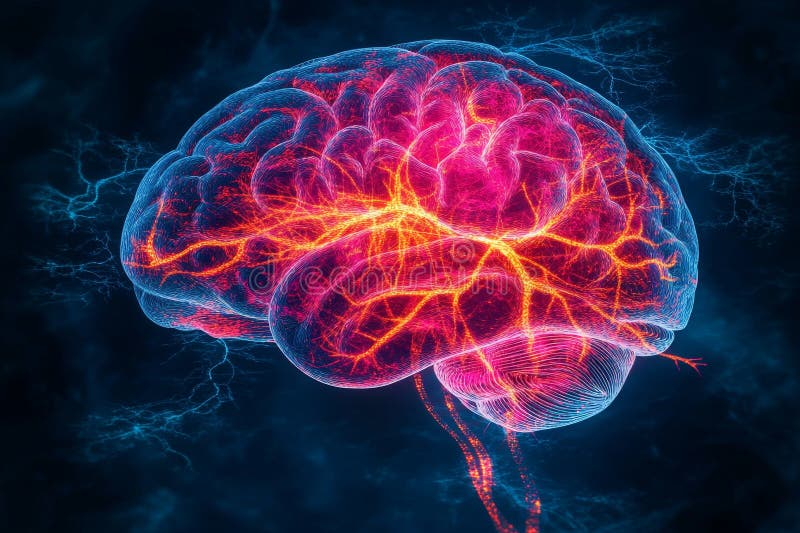 A 3D Illustration of the Human Brain with the Internal Capsule ...