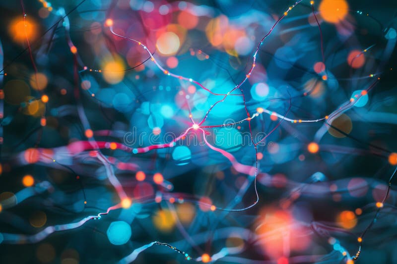 The Human Brain Showing Neuron Activities Stock Illustration ...