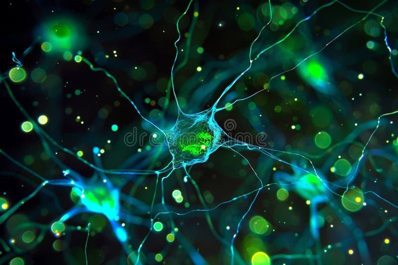 The Human Brain Showing Neuron Activities Stock Illustration ...
