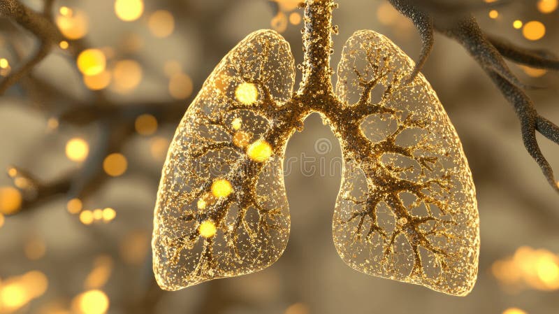 3D Illustration of Human Lungs Impacted by Infection and Disease ...