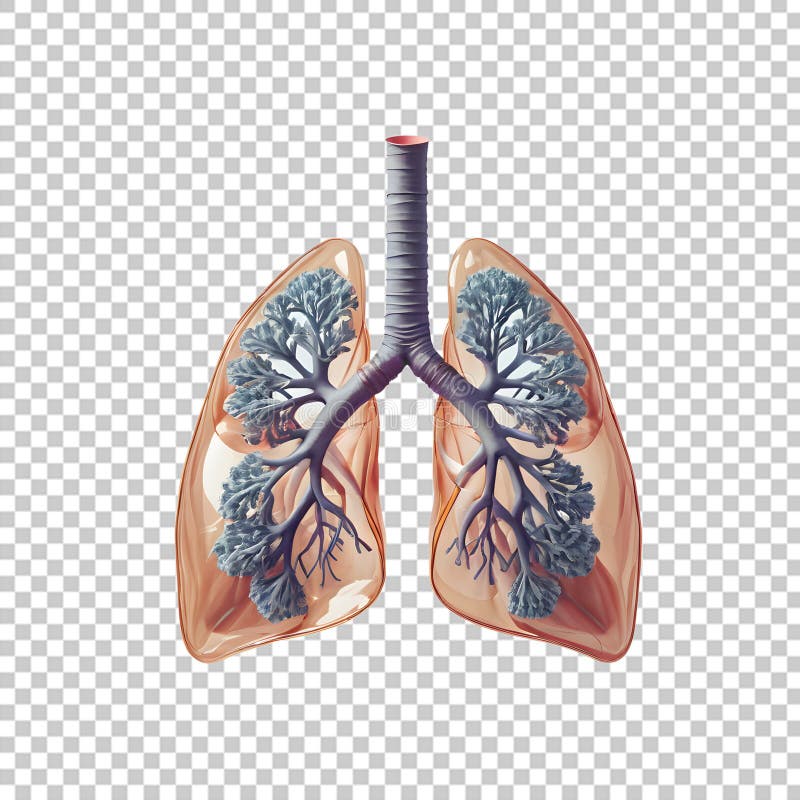 3D Illustration of Human Lungs with Transparent Background Stock Image ...