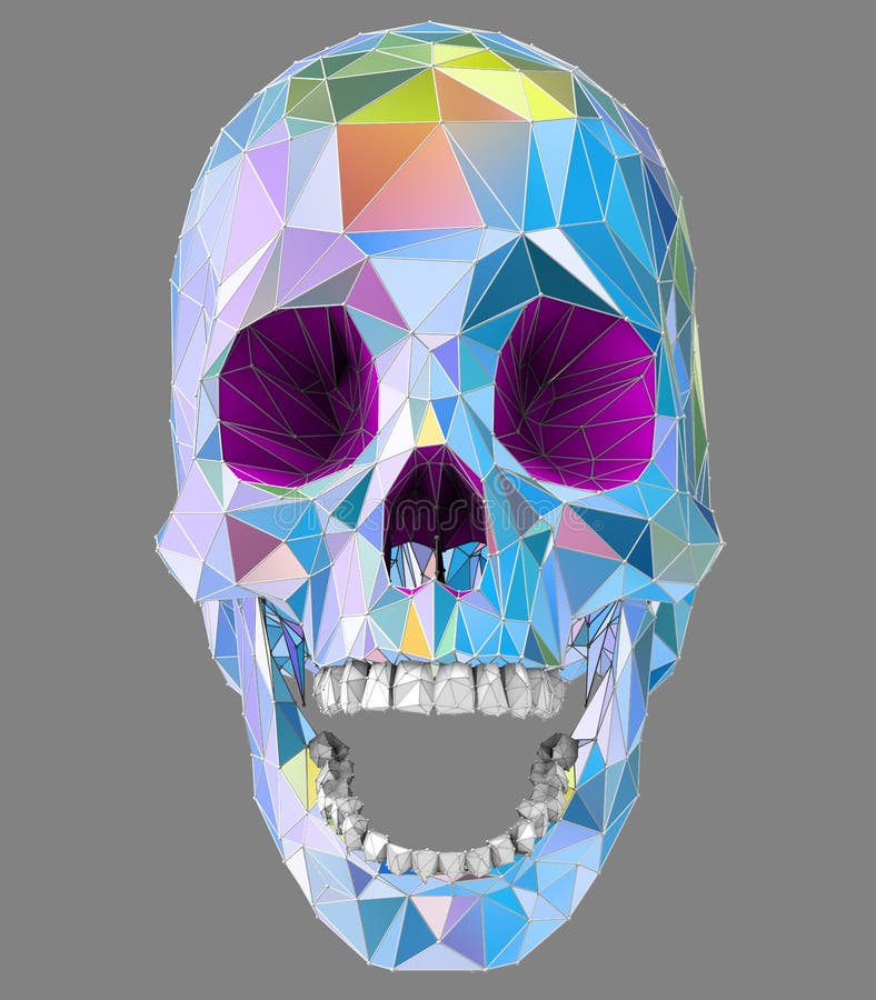 Skull Low Poly Stock Illustrations – 510 Skull Low Poly Stock ...