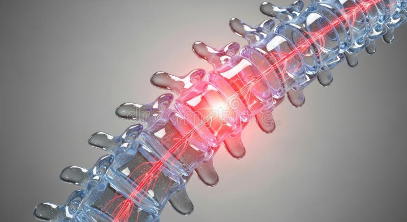 Spinal Column with Implant, Placement Stock Illustration - Illustration ...