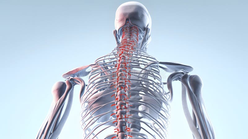 3d Illustration of the Human Spine. Backache. Back Bone. Medical ...