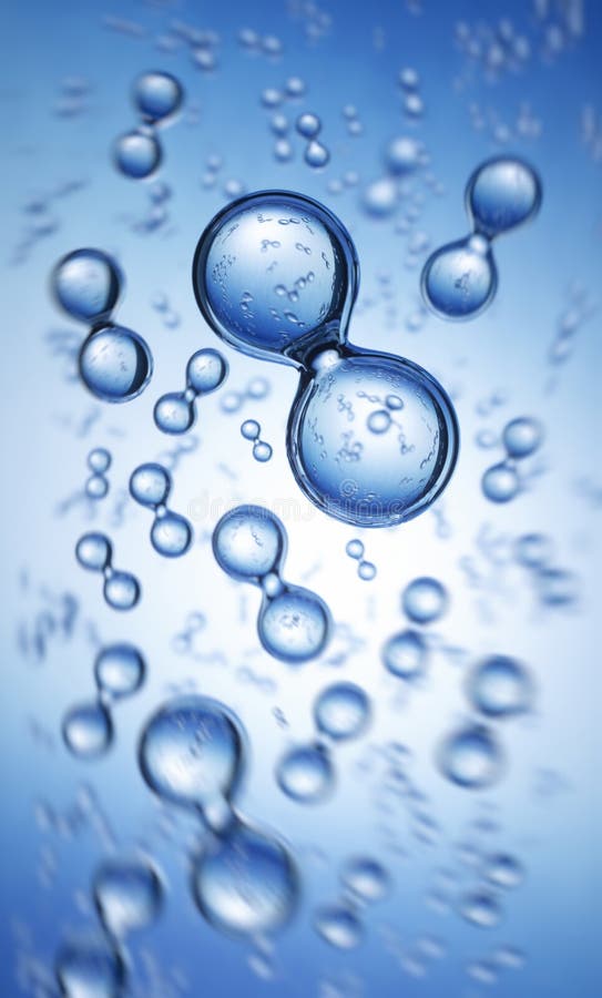Floating Hydrogen H2 Molecule Models Stock Illustration - Illustration ...