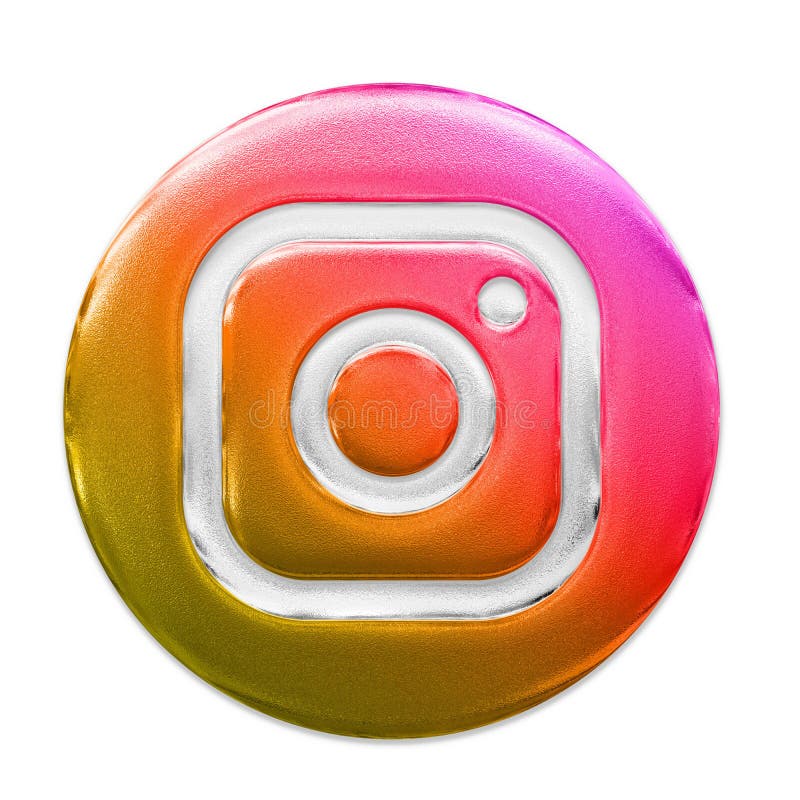 3d Illustration Icon Social Network INSTAGRAM Editorial Stock Image ...