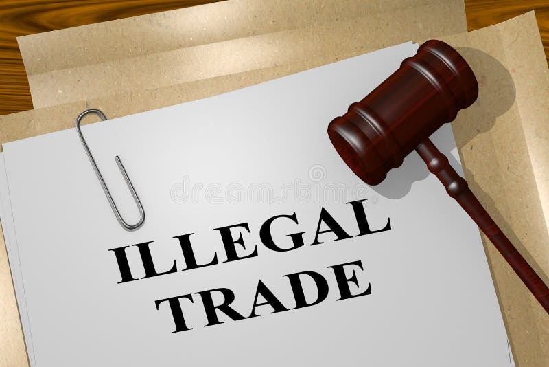 ILLEGAL TRADE concept stock illustration. Illustration of captive ...