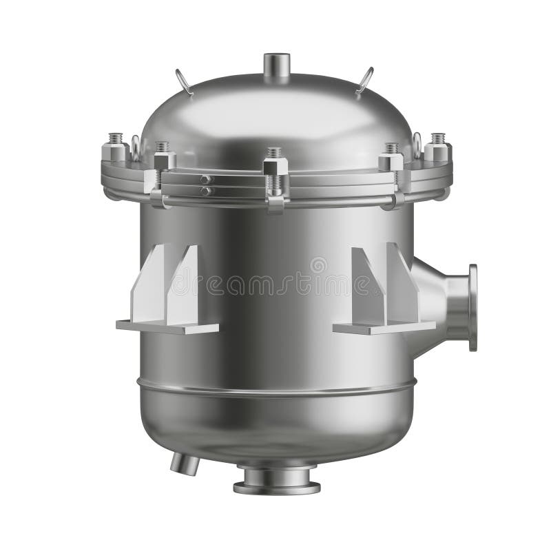 Industrial Air Filter with Taps and Pressure Gauge Stock Vector ...