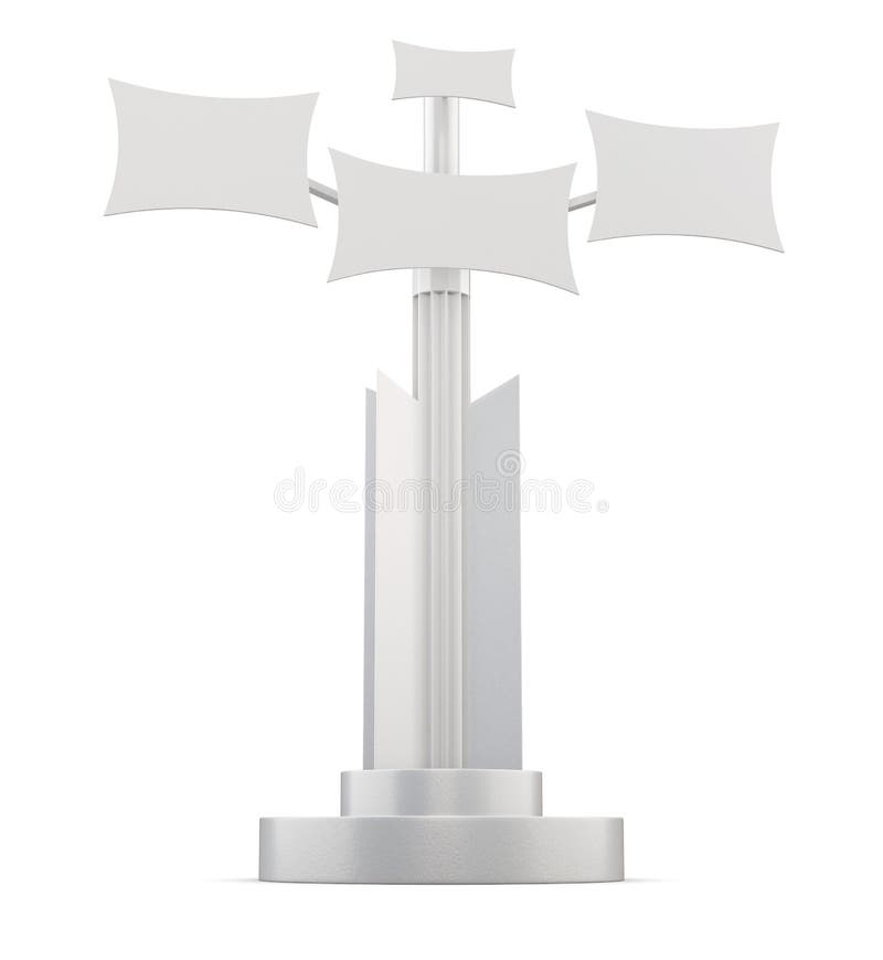 Stand for Information Material Front View. Stock Illustration ...