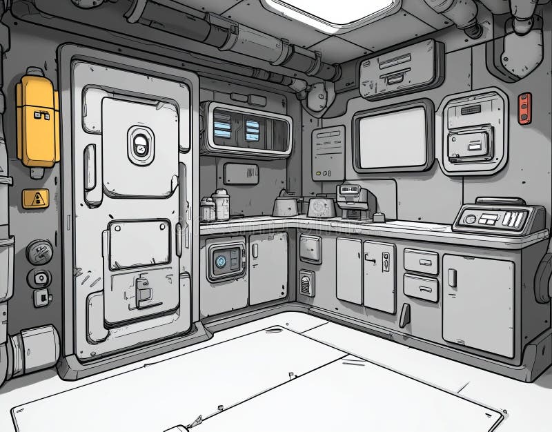 3D Illustration of an Interior Corner Room Perspective Grid, Isolated ...