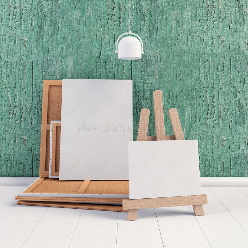 3d Illustration, Interior Hipster Stock Illustration - Illustration of ...