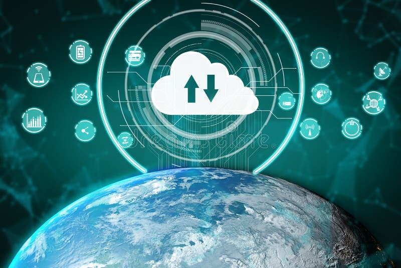 3D Illustration International Communication and Advanced Internet ...