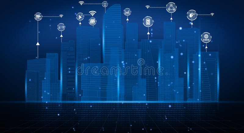 3D Illustration International Communication and Advanced Internet ...