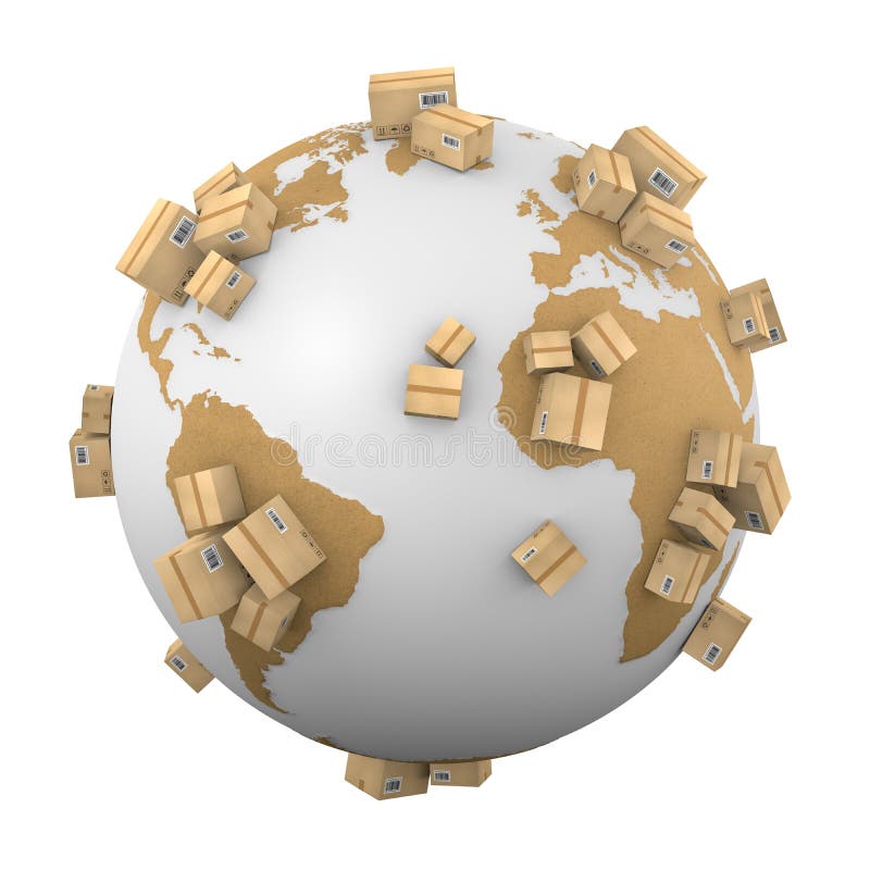 Delivery World Map Colorful Shipping Web Icons Ill Stock Vector ...