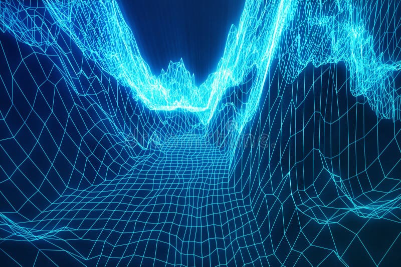 3D Illustration Internet Connection, Abstract Sence of Science and ...