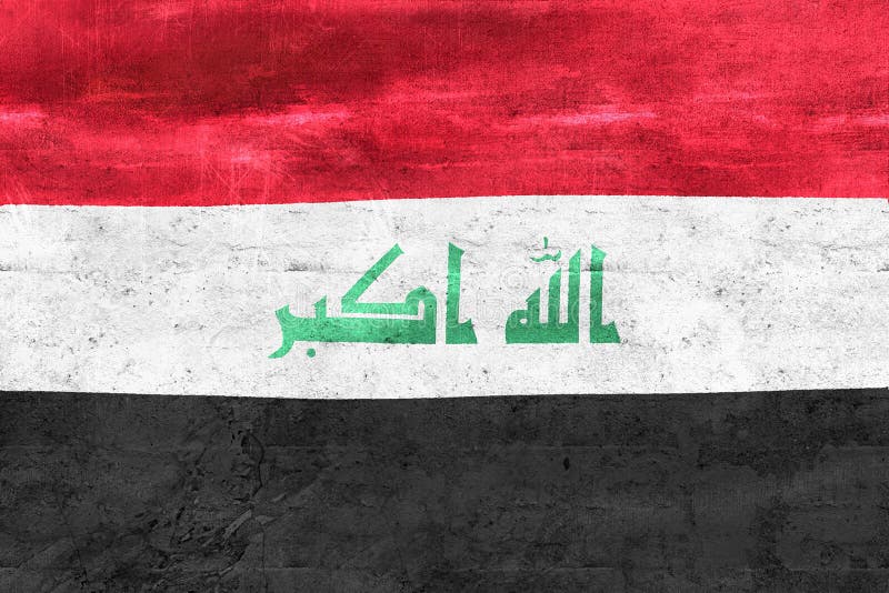 3D-Illustration of a Iraq Flag - Realistic Waving Fabric Flag Stock ...