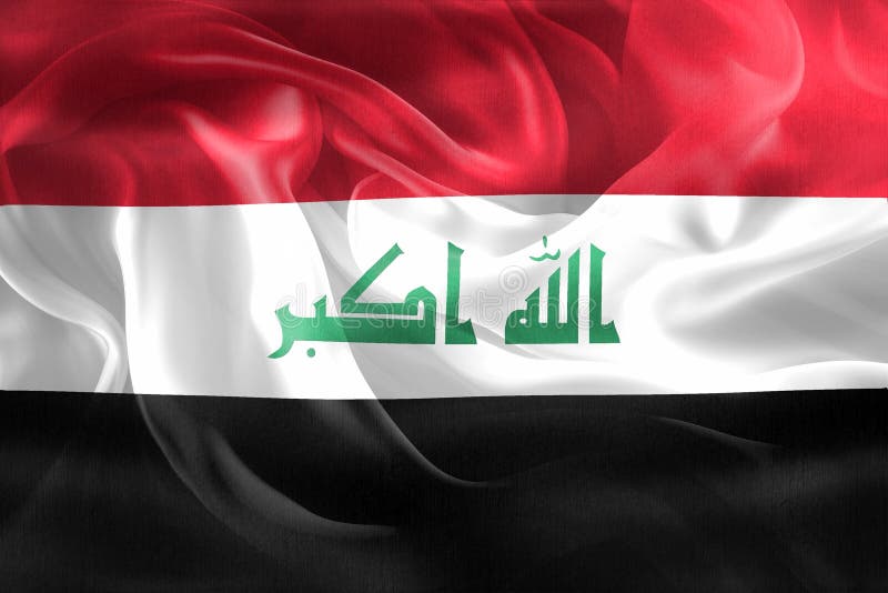 3D-Illustration of a Iraq Flag - Realistic Waving Fabric Flag Stock ...