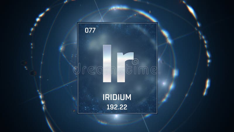 Iridium Ir, Element Symbol From Periodic Table Series Stock ...