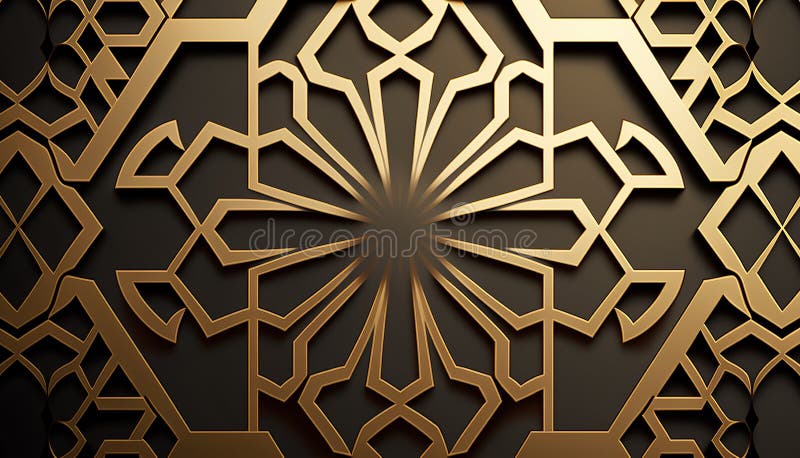 3d Illustration of Islamic Pattern. Ramadan Kareem Background Stock ...