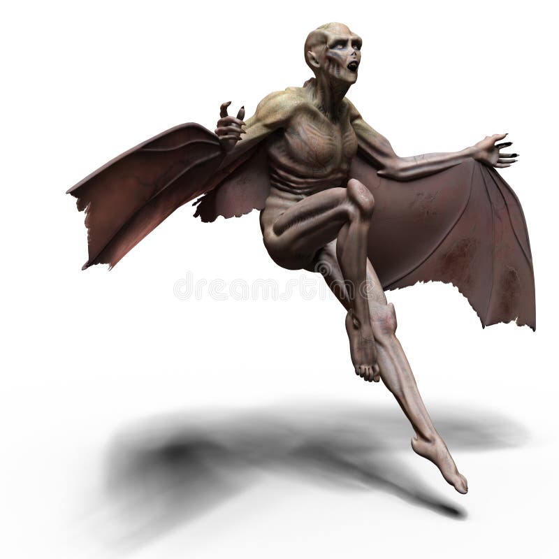 3d-illustration of an Isolated Dangerous Fantasy Vampire Creature Stock ...