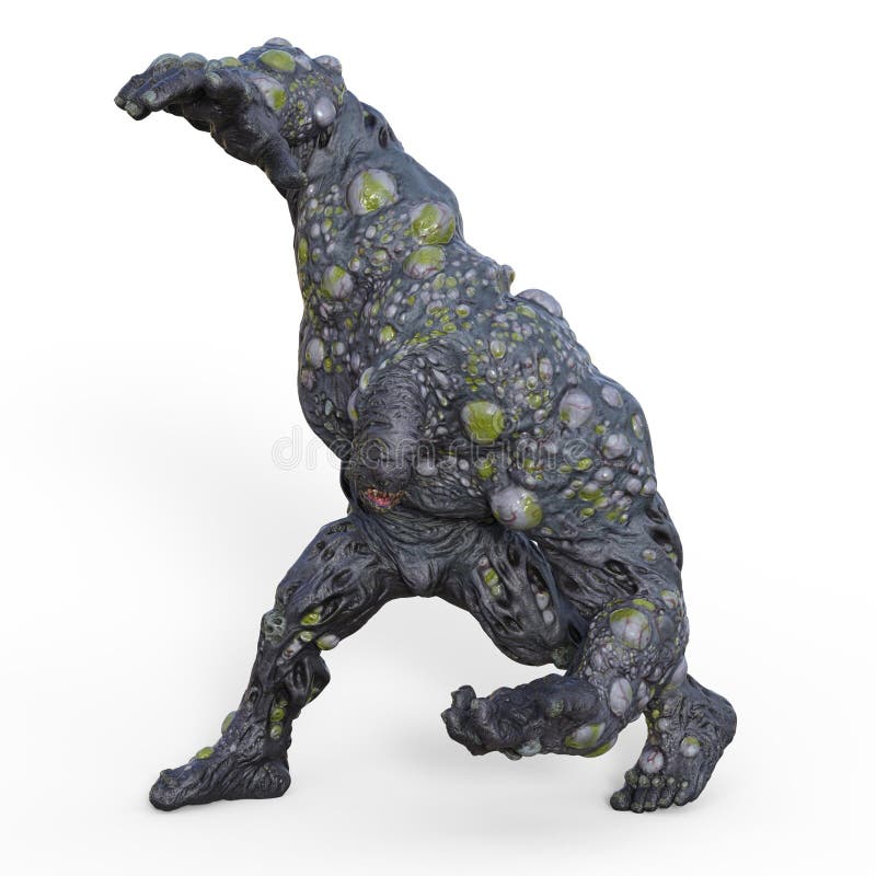 3d-illustration of an Isolated Fantasy Alien Creature Stock ...