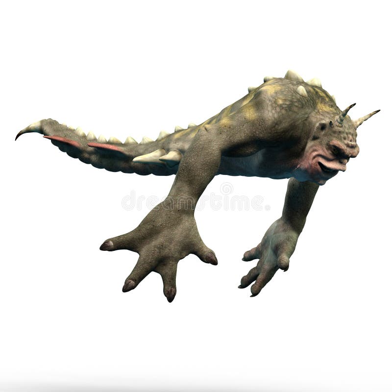 3d-illustration of an Isolated Fantasy Creature from Hell Stock ...
