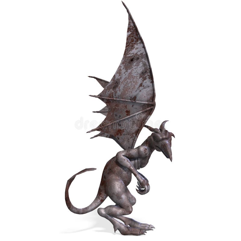 3d-illustration of an Isolated Mystical Fantasy Gargoyle Stock ...
