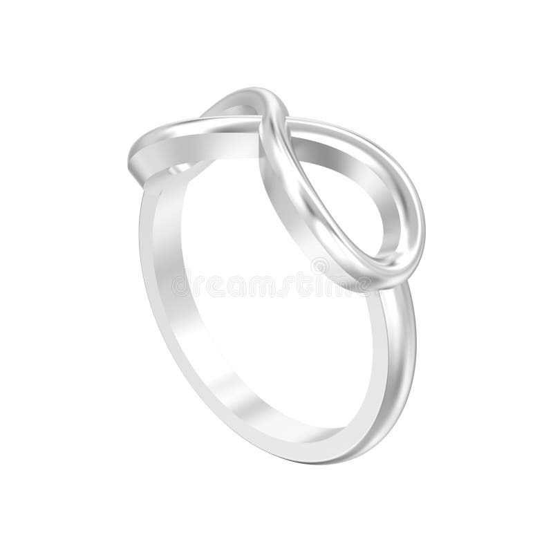 Silver Infinity Symbol stock illustration. Illustration of curve - 48520031