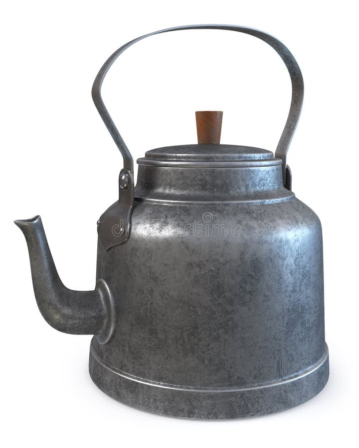 3d Illustration Kettle Iron Retro Stock Illustration - Illustration of ...