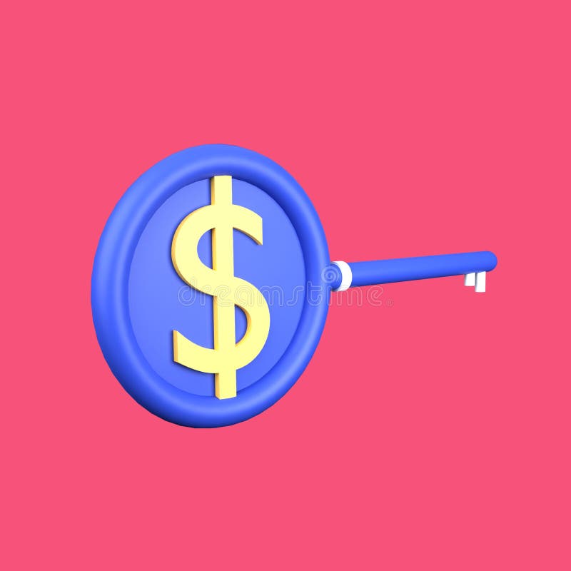 3d Illustration Key Object. 3d Business Icon Pack. 3d Rendering Stock ...