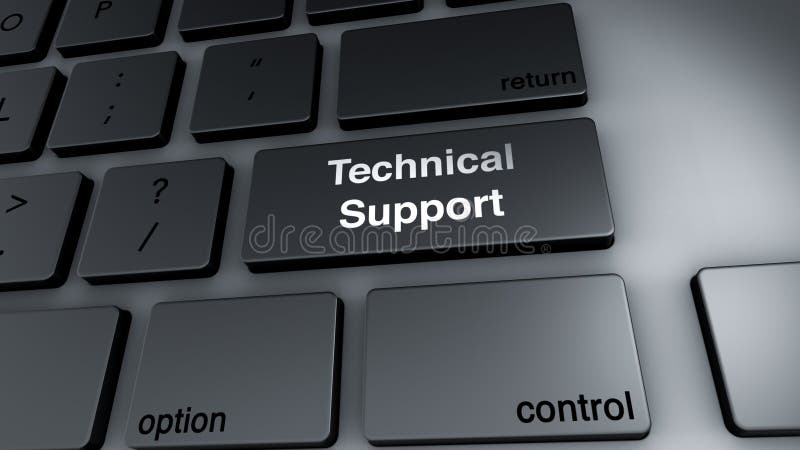 3D Illustration of Keyboard with the Word Technical Support Stock ...