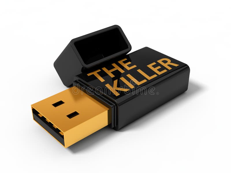 3d Illustration of Killer Usb Stick. Stock Illustration - Illustration ...