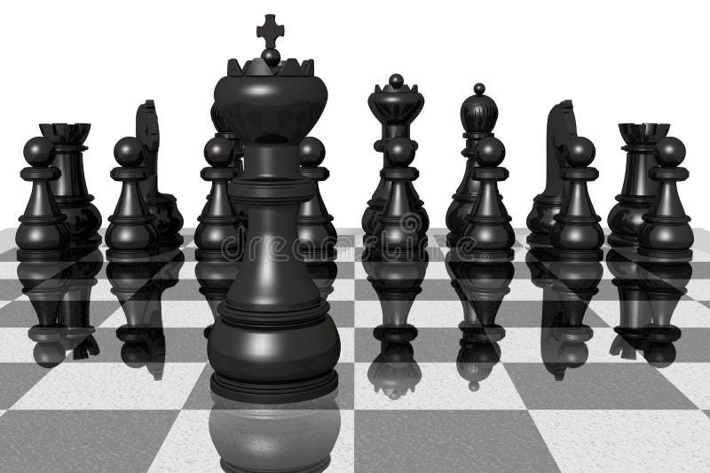 King Chess Leaders 008 - 3D Illustration Stock Illustration ...