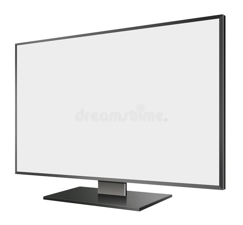 Flat Screen Tv Lcd Or Led Realistic Illustration Stock Photo - Image of ...