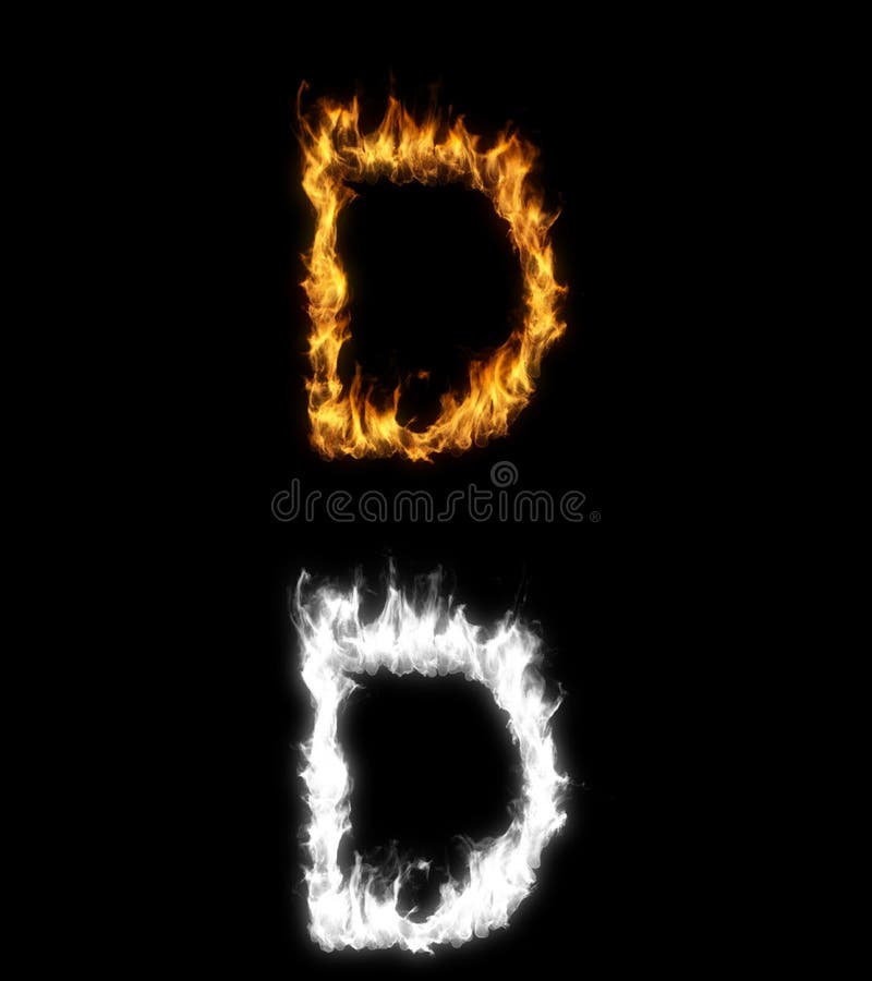 Fire Letter D Burning Flame Light Stock Illustrations – 18 Fire Letter ...