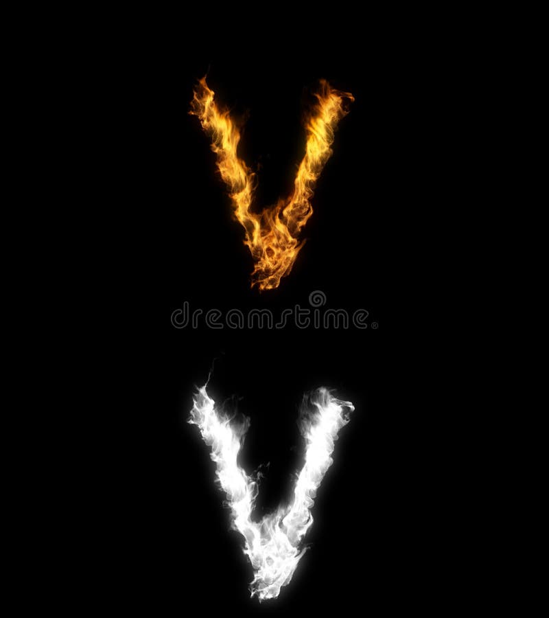 Fire Letter V Burning Flame Light Stock Illustrations – 16 Fire Letter ...