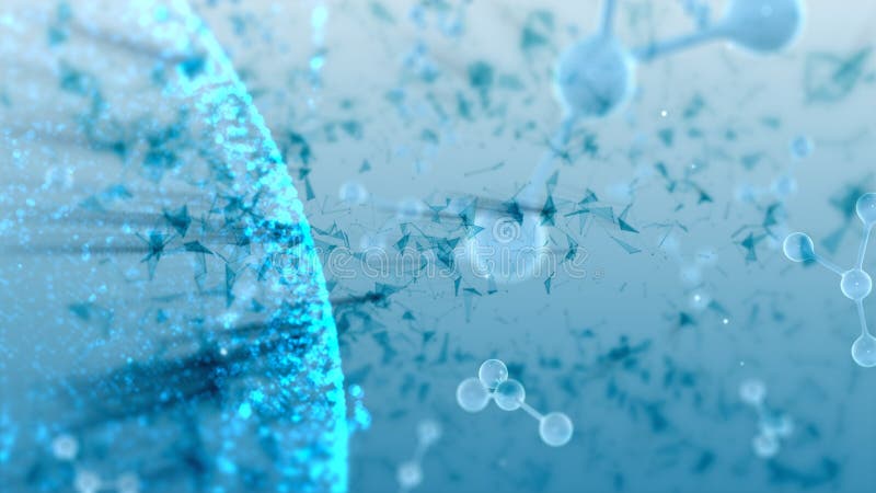 3d Illustration of Light Blue Background with Plexus Particles. Stock ...