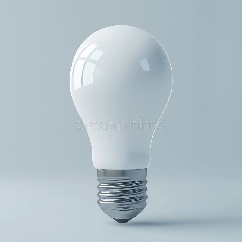 It is a 3D Illustration of a Light Bulb that is Brightening ...