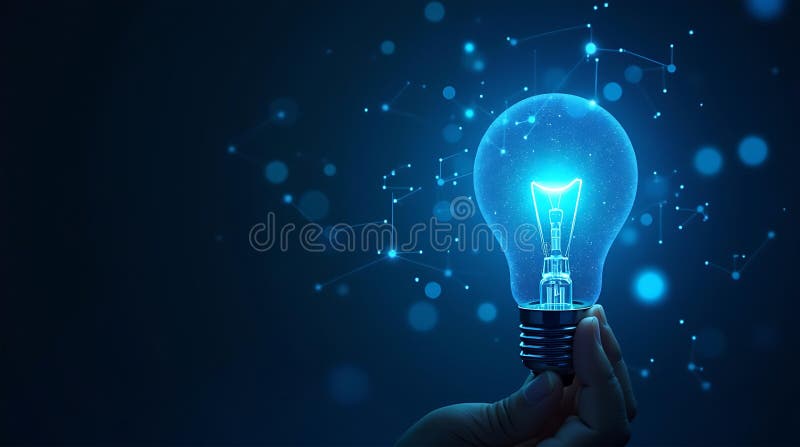 3D Illustration of Light Bulb and Connecting Wire.Inventions and Ideas ...