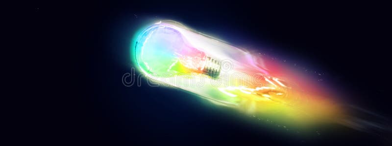 3d Illustration of a Light Bulb that Shines with the Concept of Science ...