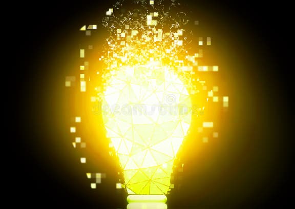 3d Illustration of a Light Bulb that Shines with the Concept of Science ...
