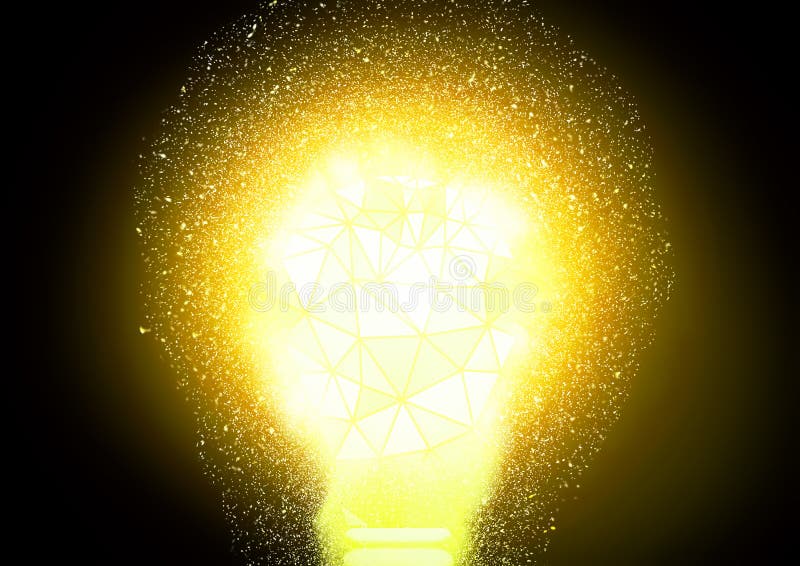 3d Illustration of a Light Bulb that Shines with the Concept of Science ...