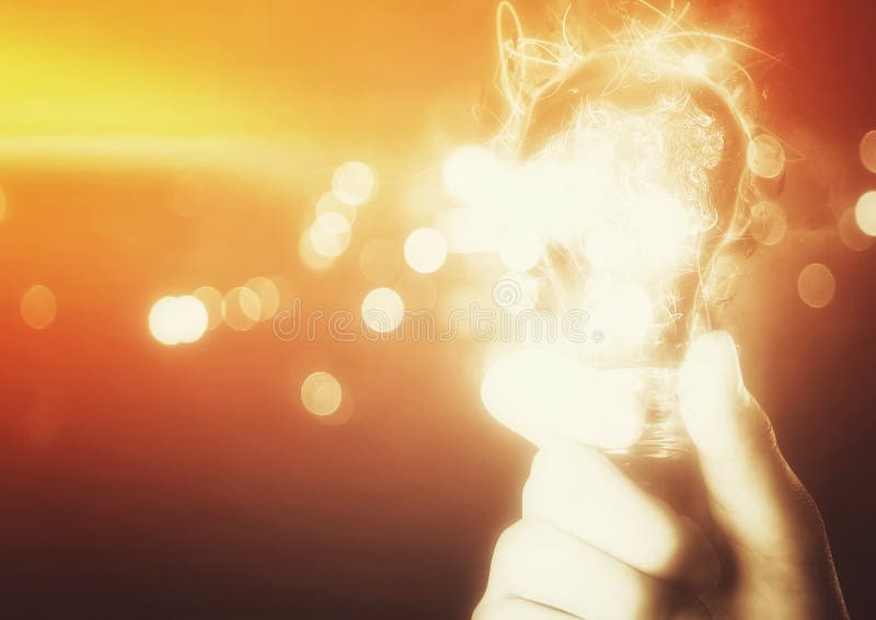 3d Illustration of a Light Bulb that Shines with the Concept of Science ...