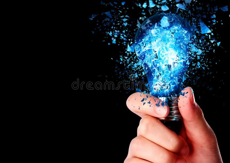 3d Illustration of a Light Bulb that Shines with the Concept of Science ...