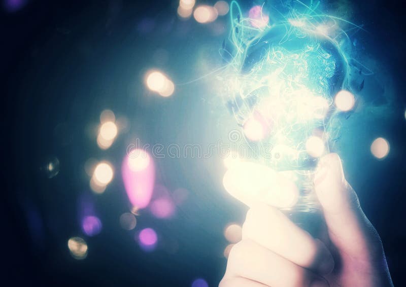 3d Illustration of a Light Bulb that Shines with the Concept of Science ...