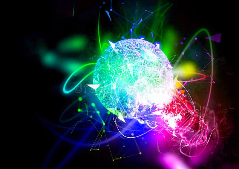 3d Illustration of a Light Bulb that Shines with the Concept of Science ...