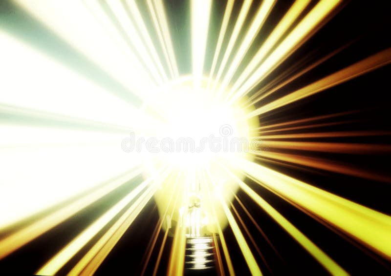 3d Illustration of a Light Bulb that Shines with the Concept of Science ...