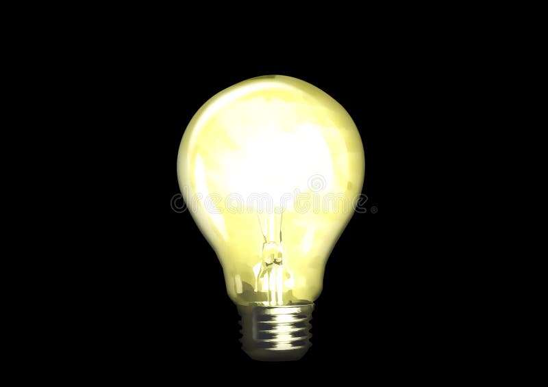 3d Illustration of a Light Bulb that Shines with the Concept of Science ...