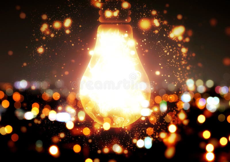 3d Illustration of a Light Bulb that Shines with the Concept of Science ...