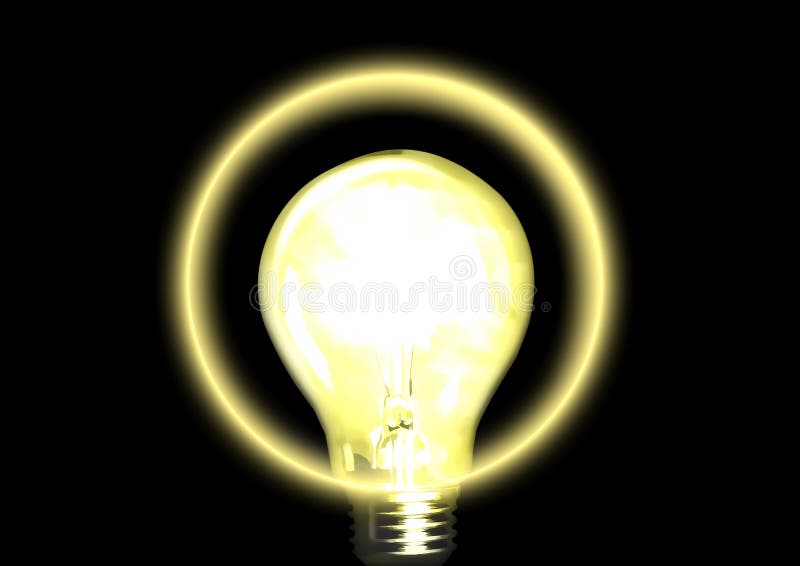 3d Illustration of a Light Bulb that Shines with the Concept of Science ...